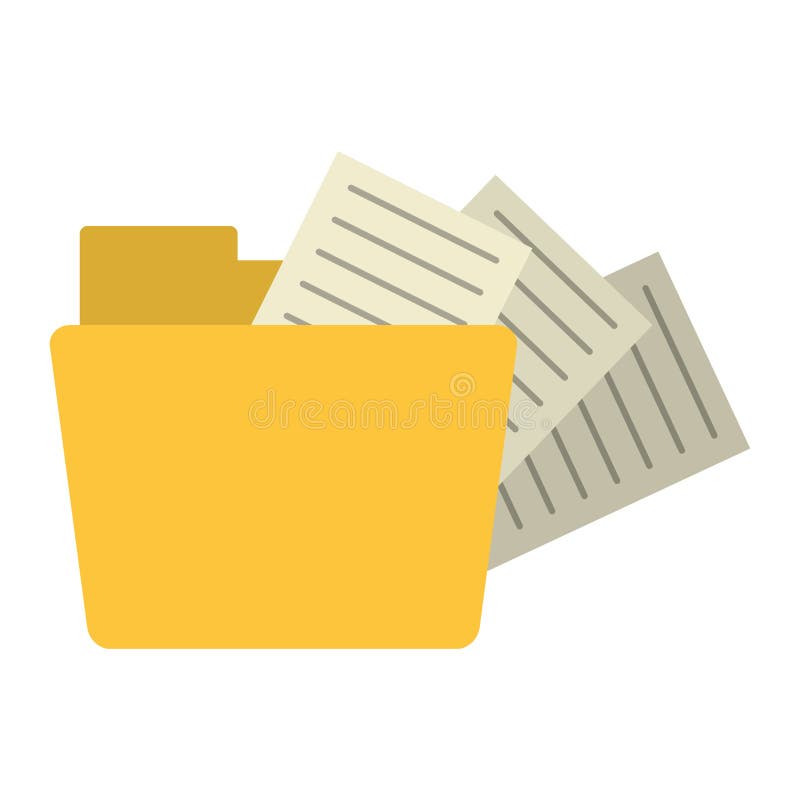 Folder File Document Information Stock Vector - Illustration of label ...