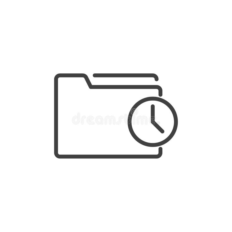 History, Clock with Arrow Around Circular Line Icon. Round Colorful ...