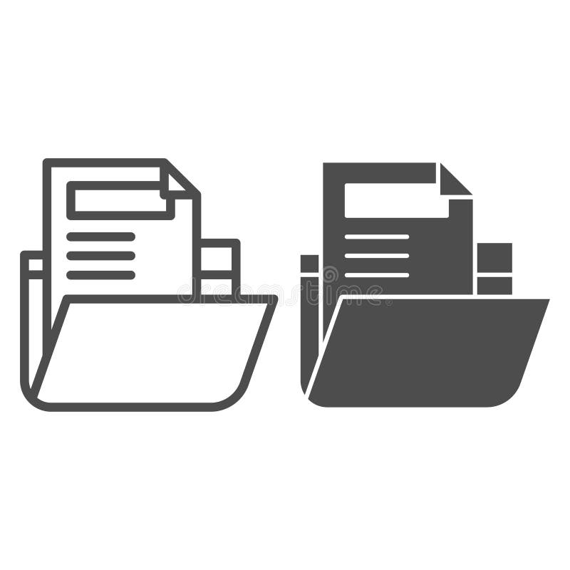 File Line Icon. Paper Page Vector Illustration Isolated on White Stock ...