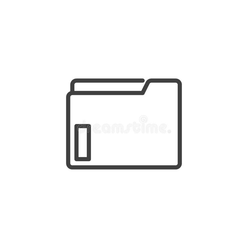 Folder file line icon stock vector. Illustration of sign - 234841630
