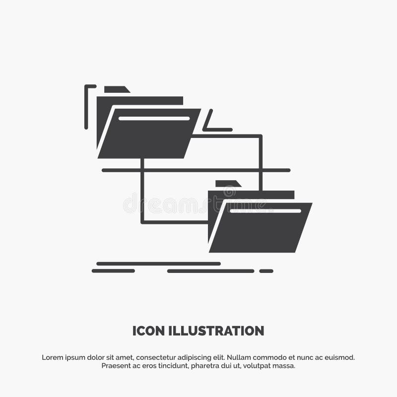 Folder, File, Management, Move, Copy Icon. Glyph Vector Gray Symbol for ...