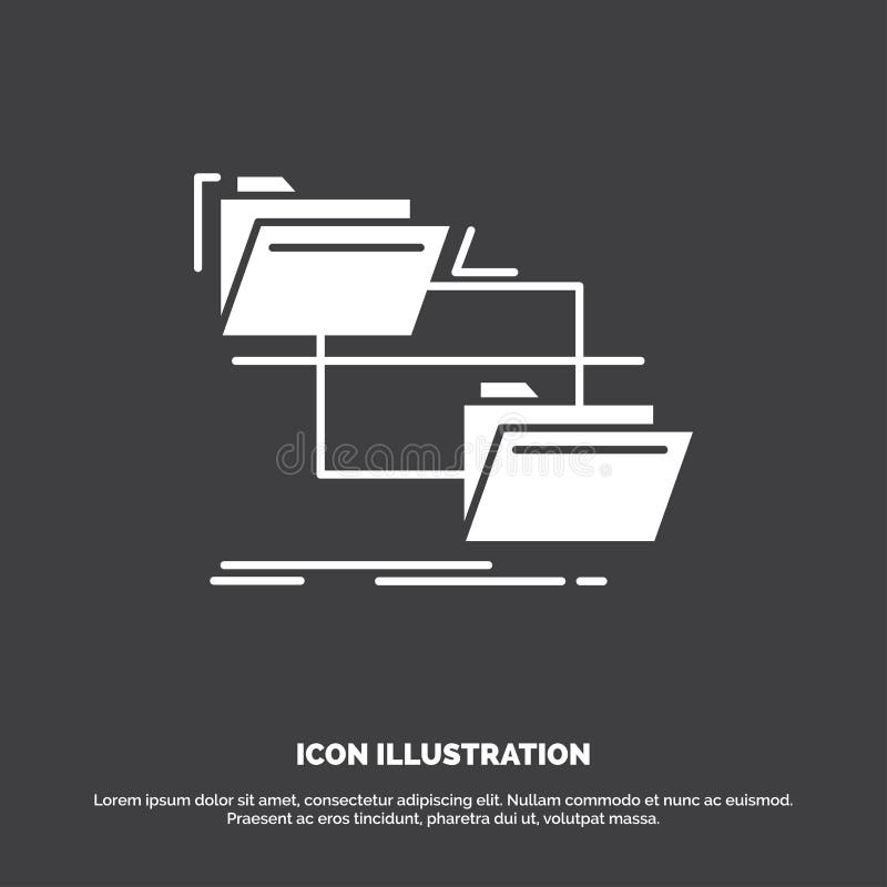 Folder, File, Management, Move, Copy Icon. Glyph Vector Symbol for UI ...