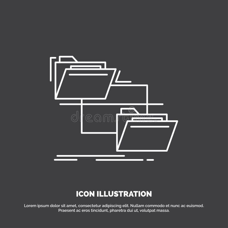 Folder, File, Management, Move, Copy Icon. Line Vector Symbol for UI ...