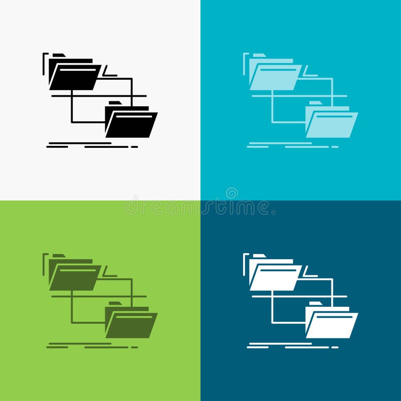 Folder, File, Management, Move, Copy Icon Over Various Background ...