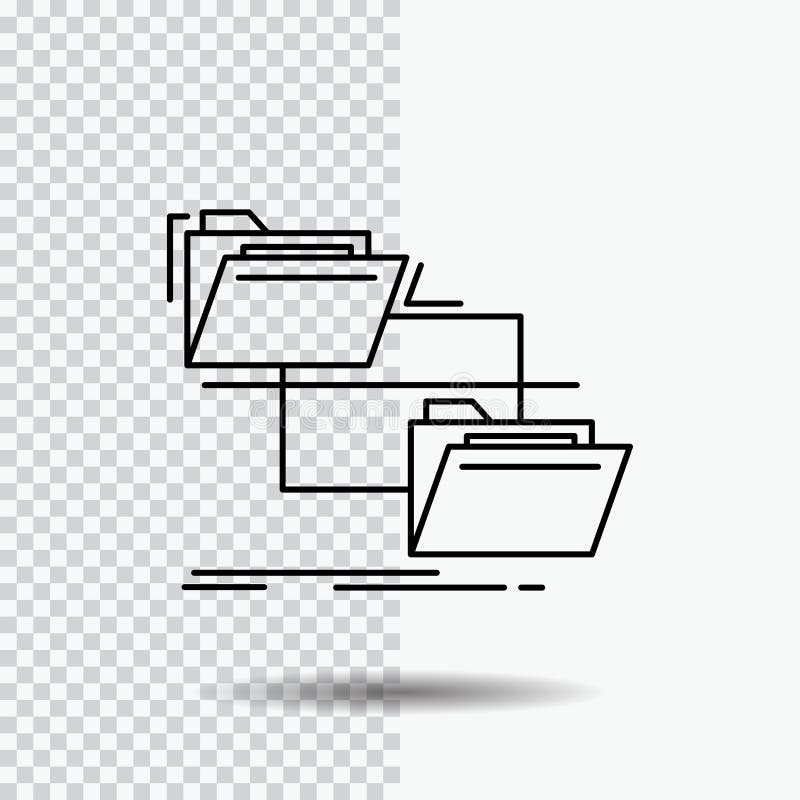 Folder, File, Management, Move, Copy Line Icon on Transparent ...