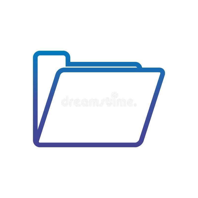 Folder File Office Line Gradient Design Stock Vector - Illustration of ...