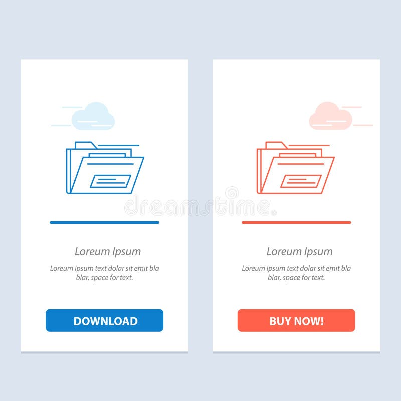 Folder, File, Zip, Rar, Blue and Red Download and Buy Now Web Widget ...
