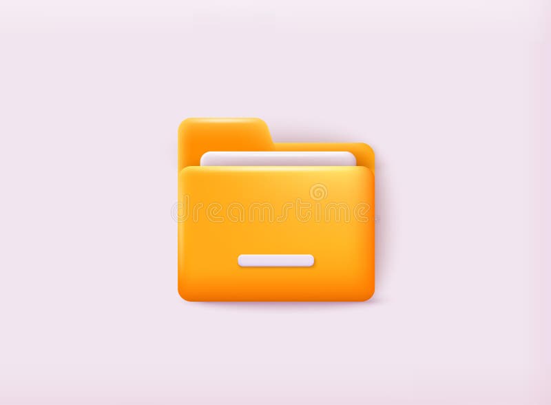 Folder with Files. 3D Web Vector Illustrations Stock Vector ...