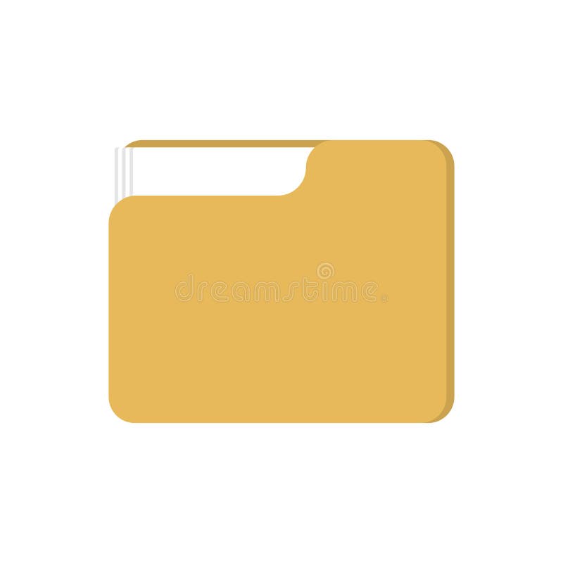 Folder with Files Isolated. Working Documents for Card Index. Stock ...