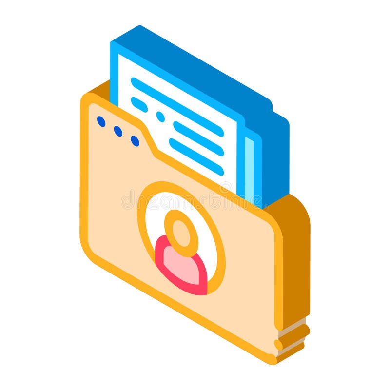 Folder with Files Isometric Icon Vector Illustration Stock Vector ...