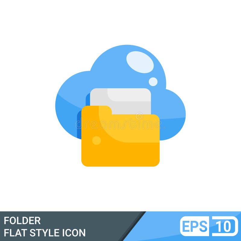 Folder Flat Line Icons. Document File Vector Illustrations - Business ...