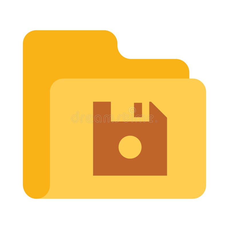 Folder Floppy Color VECTOR Icon Stock Illustration - Illustration of ...
