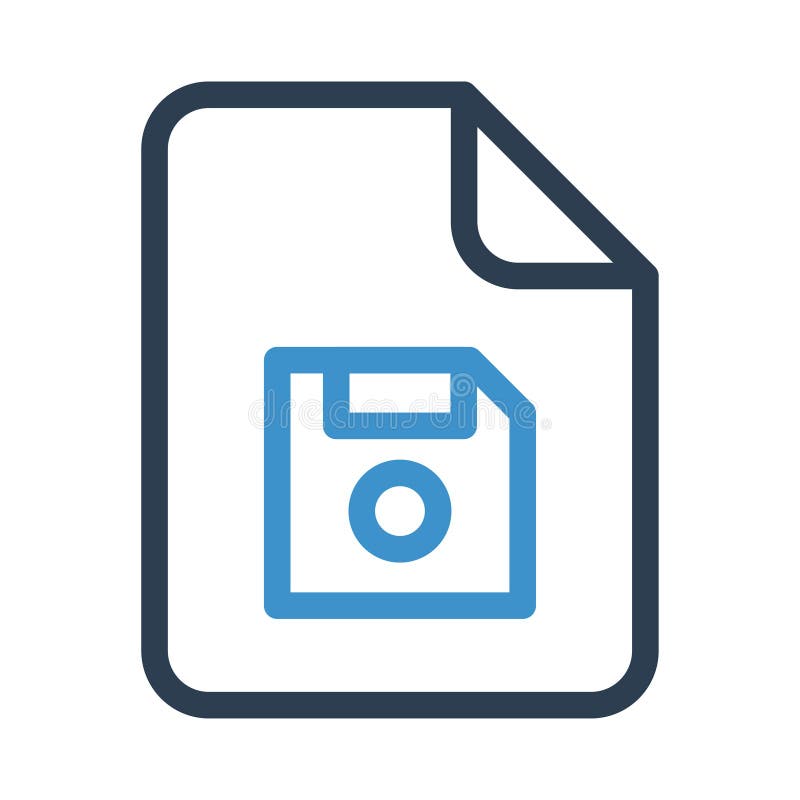 Folder floppy line icon stock vector. Illustration of mobile - 104496254
