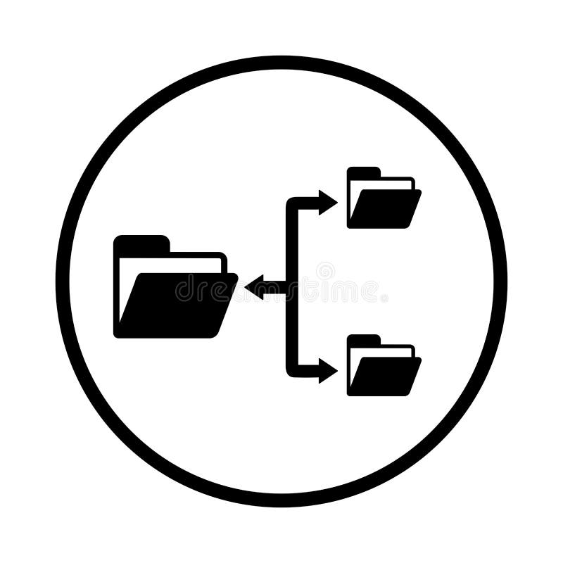 Folder, Folder Structure Icon. Black Vector Sketch Stock Illustration ...
