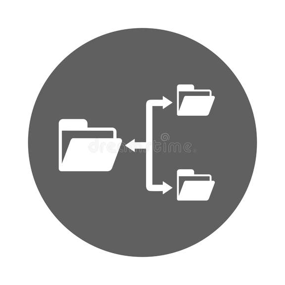 Folder, Folder Structure Icon. Gray Vector Sketch Stock Illustration ...