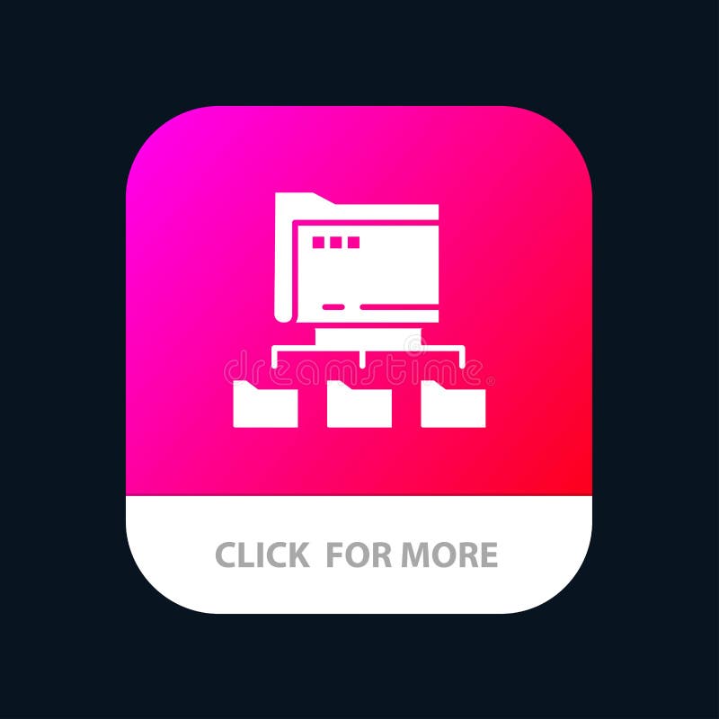 Folder, Folders, Network, Computing Mobile App Icon Design Stock Vector ...