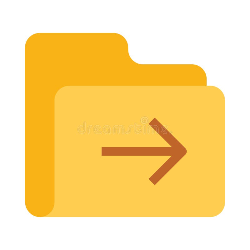 Folder Forward Color VECTOR Icon Stock Vector - Illustration of product ...