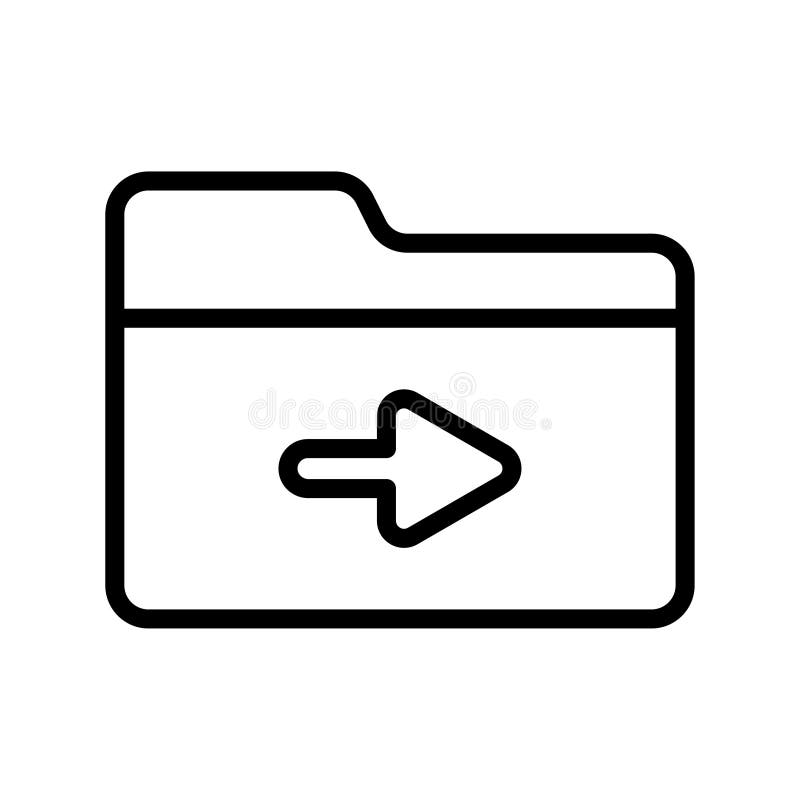 Folder forward icon stock vector. Illustration of archive - 225349493