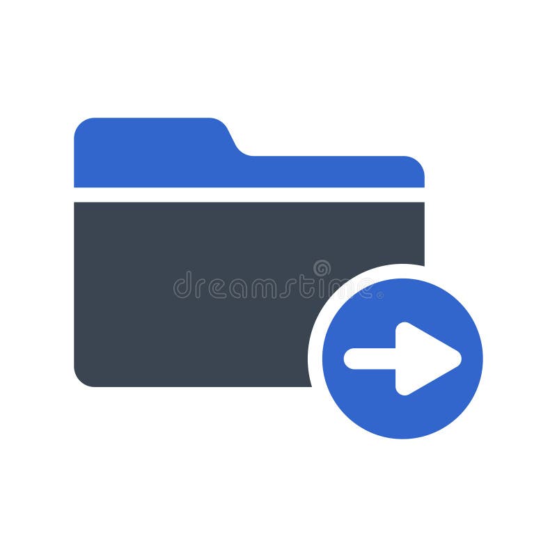 Folder forward icon stock vector. Illustration of archive - 174901500