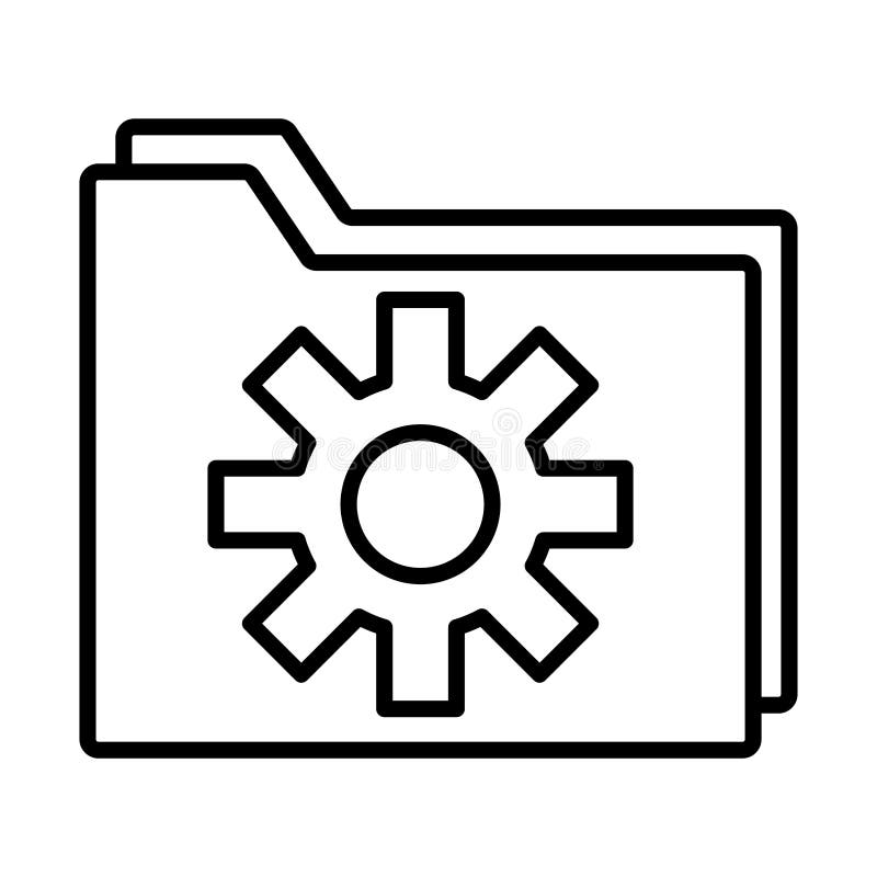 Folder Icon Gear Wheel Stock Illustrations – 550 Folder Icon Gear Wheel ...