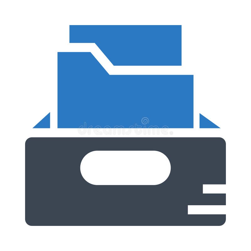 Folder Glyphs Double Color Icon Stock Illustration - Illustration of ...