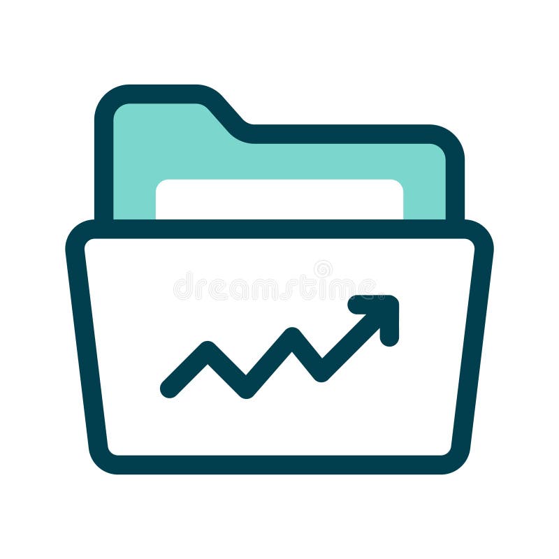 A Folder with Graphs, Representing Organized Financial Records Stock ...