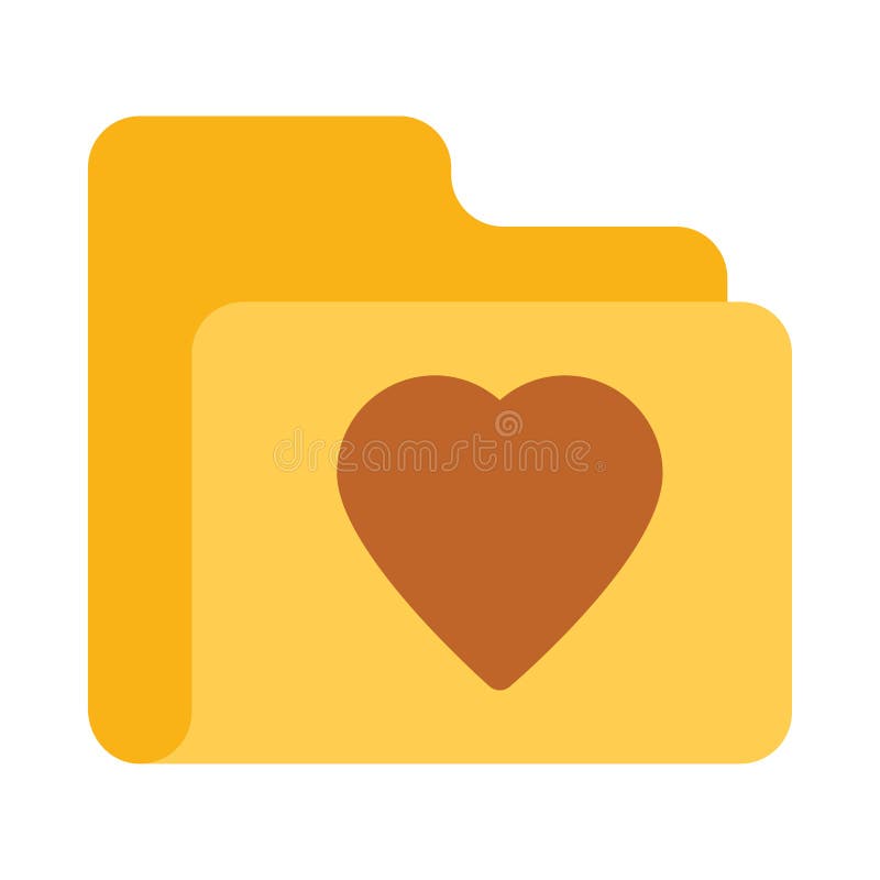Folder Heart Color VECTOR Icon Stock Vector - Illustration of team ...
