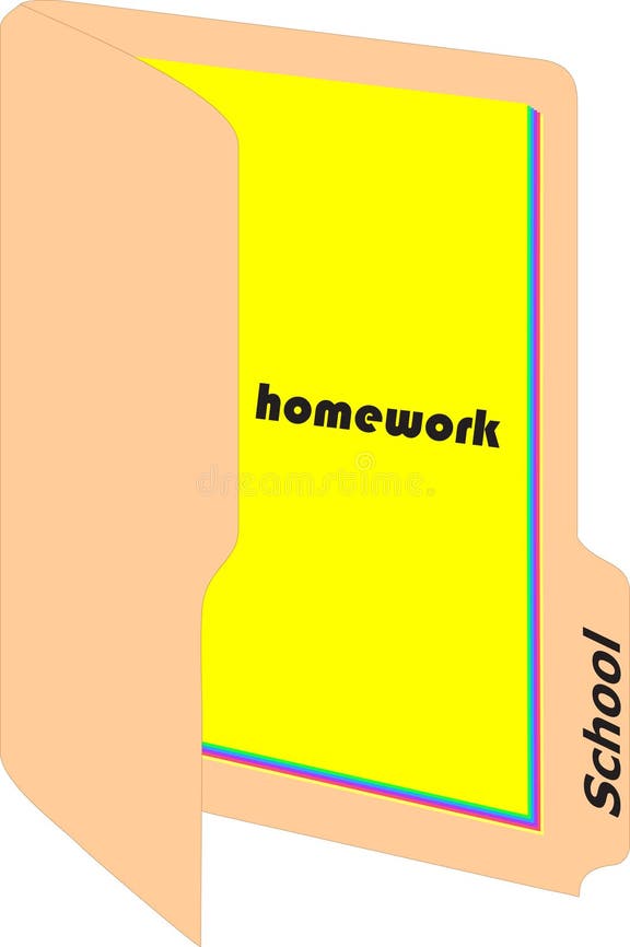 Folder with homework text stock vector. Illustration of database - 2999350