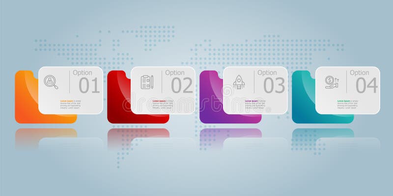 Folder Horizontal Infogrphics Element Presentation Stock Vector ...