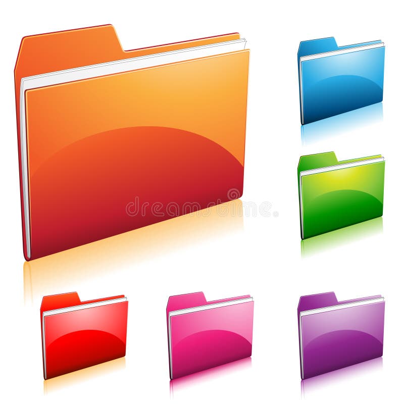 Messy Folder Icon stock vector. Illustration of cram - 21903560
