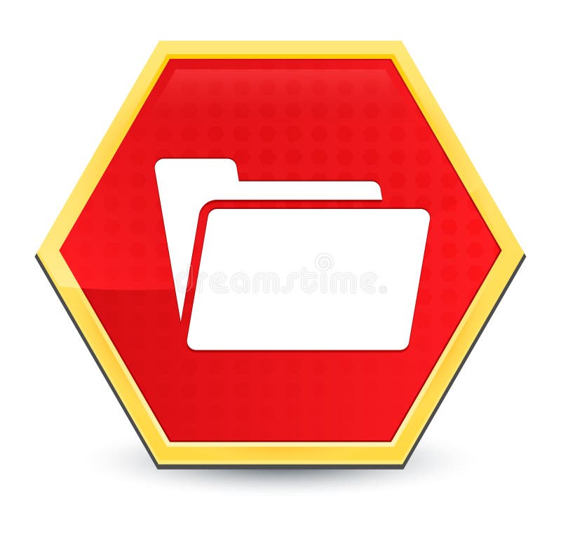 Folder Icon Premium Blue Round Button Vector Illustration Stock Vector ...