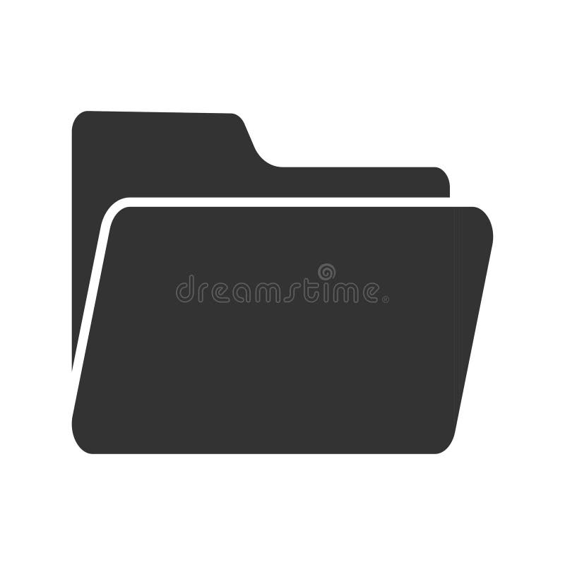 Folder Icon. Archive Save Computer Files Symbol. Portfolio of Documents ...
