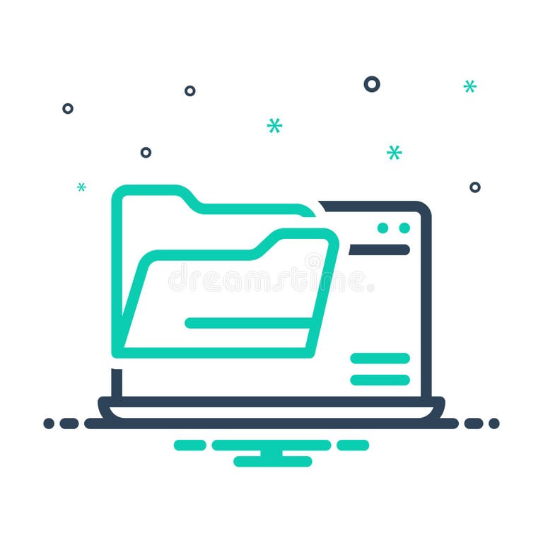 Mix Icon for Folder, Browser and Archive Stock Vector - Illustration of ...