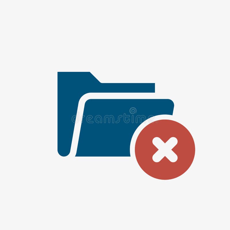 Folder Icon, Business Icon With Cancel Sign. Folder Icon And Close ... Folder Icon, Business Icon With Cancel Sign. Folder Icon And Close ...