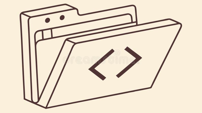 A Folder Icon with Code Symbols, for Web Development Vector Design Generative AI Stock Vector ...