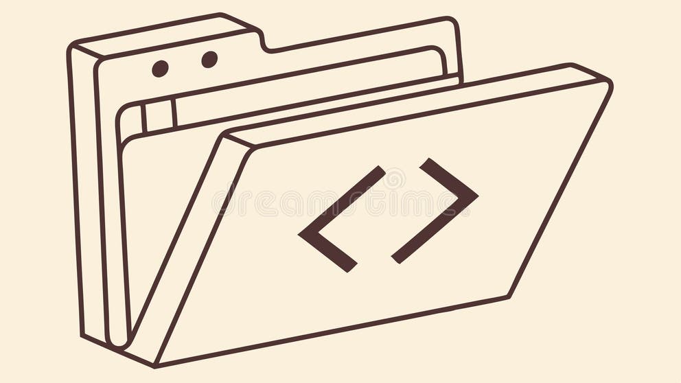 A Folder Icon with Code Symbols, for Web Development Vector Design Generative AI Stock Vector ...