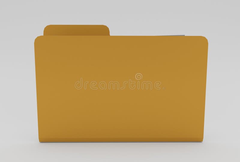 Folder Icon 3d Illustration Minimal Rendering on White Background Stock ...