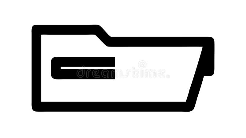 Folder Icon with a Document Symbol for File Storage and Archives ...