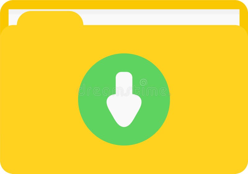 Folder Icon with Download Sign. Folder Download Icon. Stock Vector ...