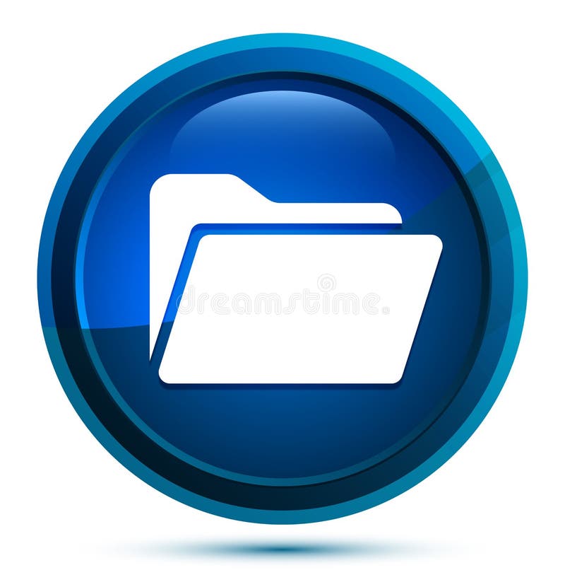Folder Icon Elegant Blue Round Button Illustration Stock Vector ...