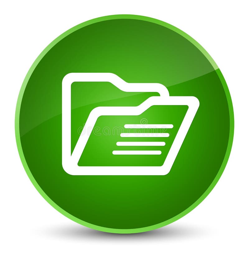 Folder Icon Elegant Green Round Button Stock Illustration ...