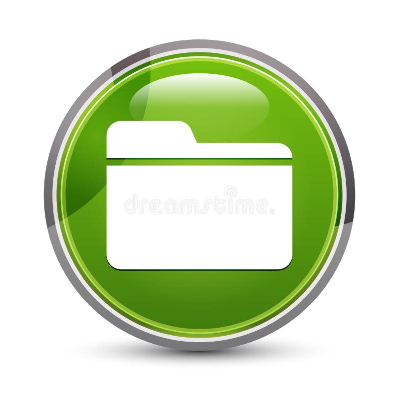 Folder Icon Elegant Green Round Button Vector Illustration Stock Vector ...