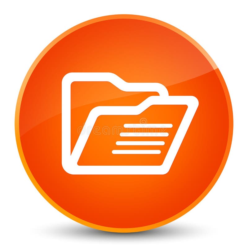 Folder Icon Elegant Orange Round Button Stock Illustration ...