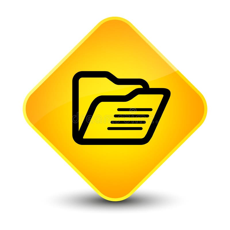 Folder Icon Elegant Yellow Diamond Button Stock Illustration ...
