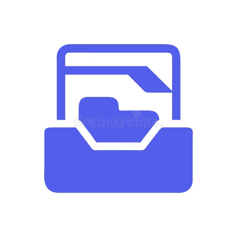 Folder Icon for Email Management Stock Vector - Illustration of ...