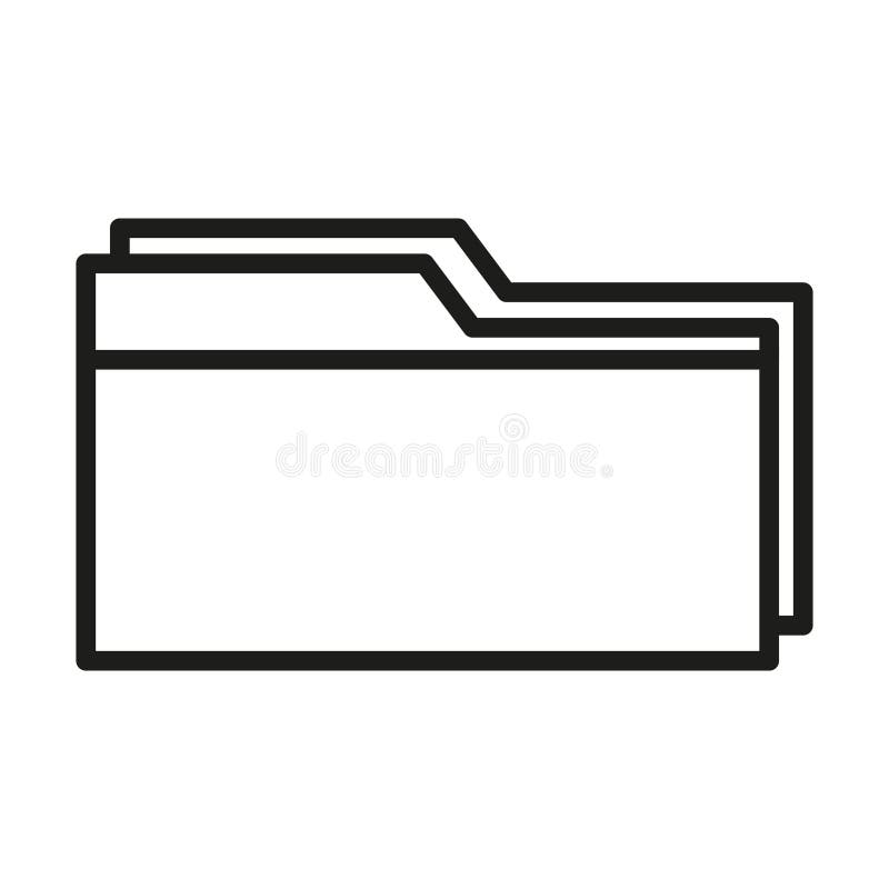 Folder Icon. File Management Symbol. Document Storage Illustration ...