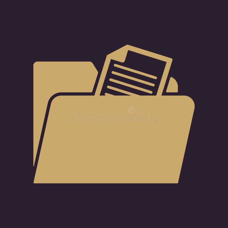 The Folder Icon. File Symbol Stock Illustration - Illustration of ...