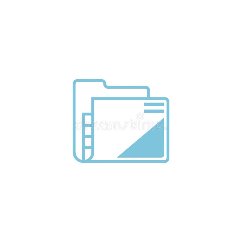 Folder Icon Flat Design Template Vector Stock Vector - Illustration of ...