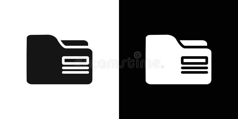 Folder Icon Flat Vector Set Outline Stock Vector - Illustration of document, closed: 336947327