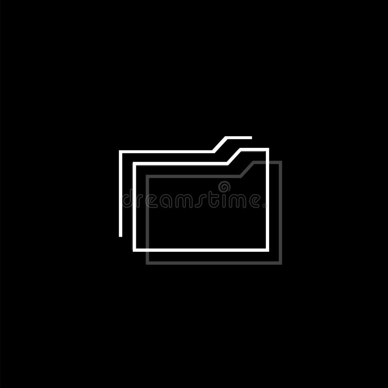 Folder icon flat stock illustration. Illustration of data - 138081708